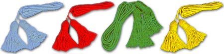 SASHES OF SILK & WOOL. BUGLE CORDS, FLAG CORDS OF WOOL & METALLIC IN ...